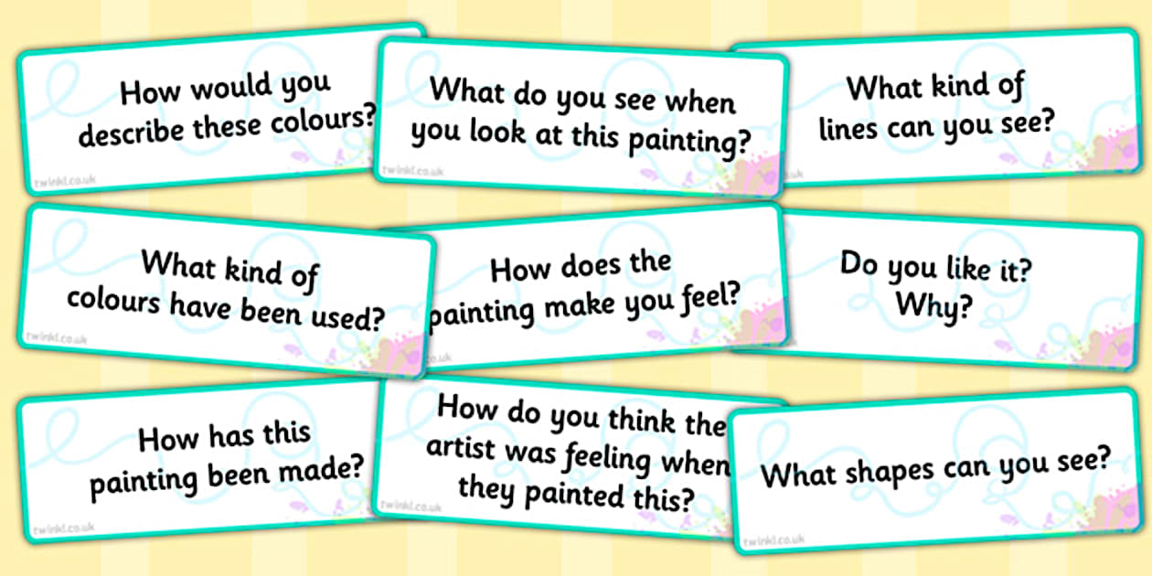 Looking at Abstract Art Prompt Questions - Twinkl
