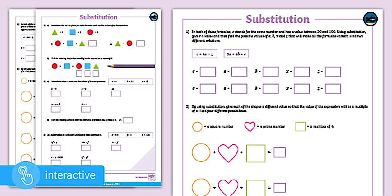 👉 White Rose Maths Supporting Year 6: Algebra: Substitution