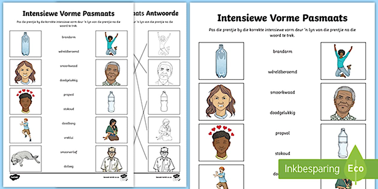 Intensiewe Vorme Pasmaats Aktiwiteit (teacher made) - Twinkl