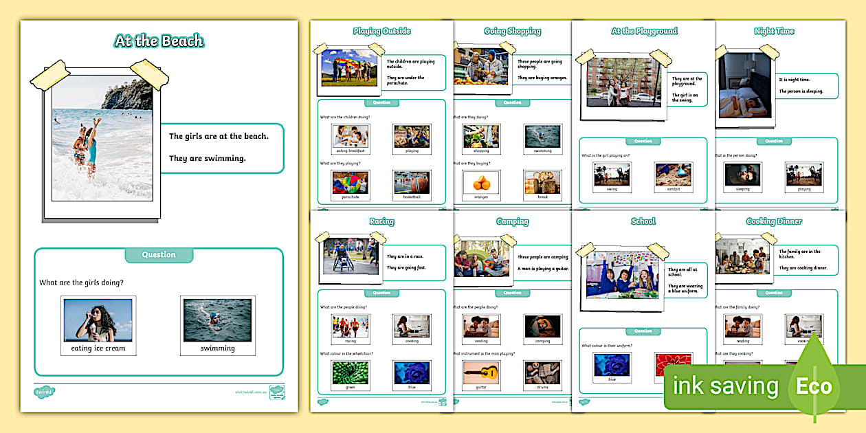 Comprehension Tasks (What Questions with Visual Prompts)