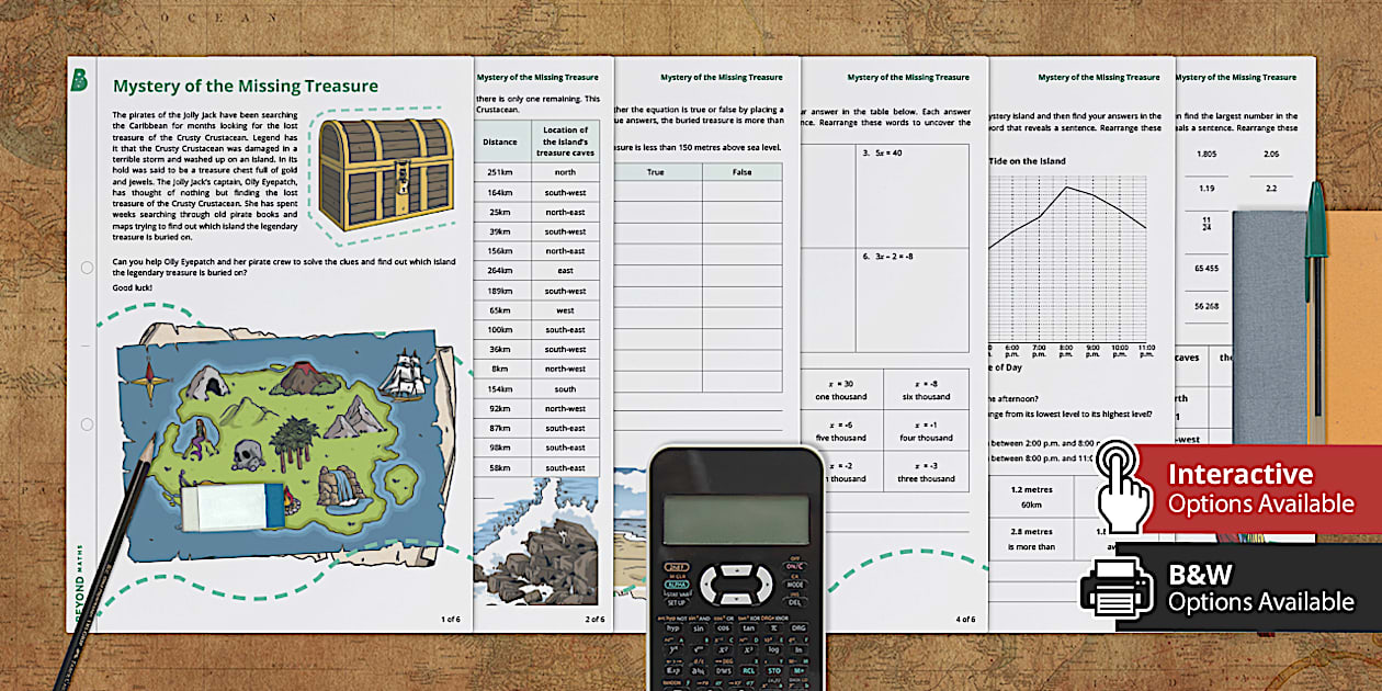The Mystery of the Missing Treasure Game (Teacher-Made)