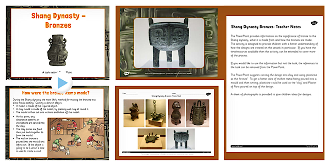 Shang Dynasty Bronzes Lesson Teaching Pack (teacher made)
