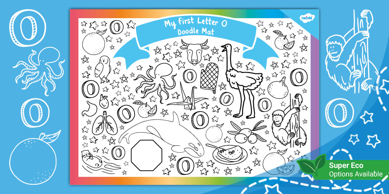 My First Letter O Doodle Mat