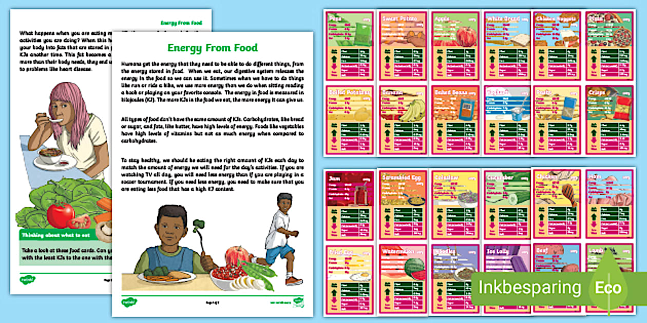 Energy from Food (Teacher-Made) - Twinkl