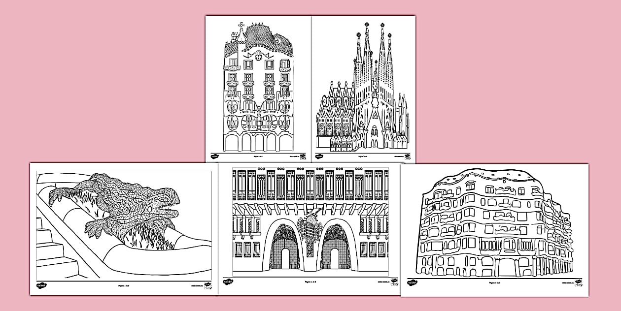Hojas de colorear: Barcelona (Teacher-Made) - Twinkl