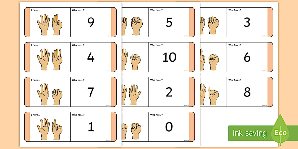 Finger Counting to 10 Loop Cards - Twinkl