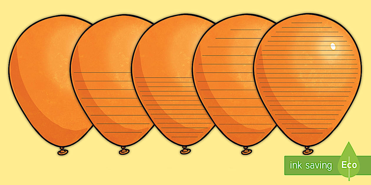 Editable Balloon Writing Template (teacher made) - Twinkl