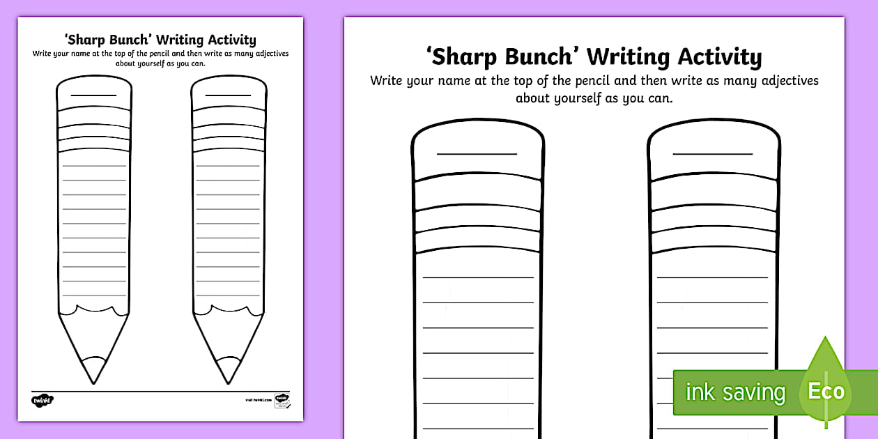 Sharp Bunch Writing Worksheet / Worksheet (teacher made)