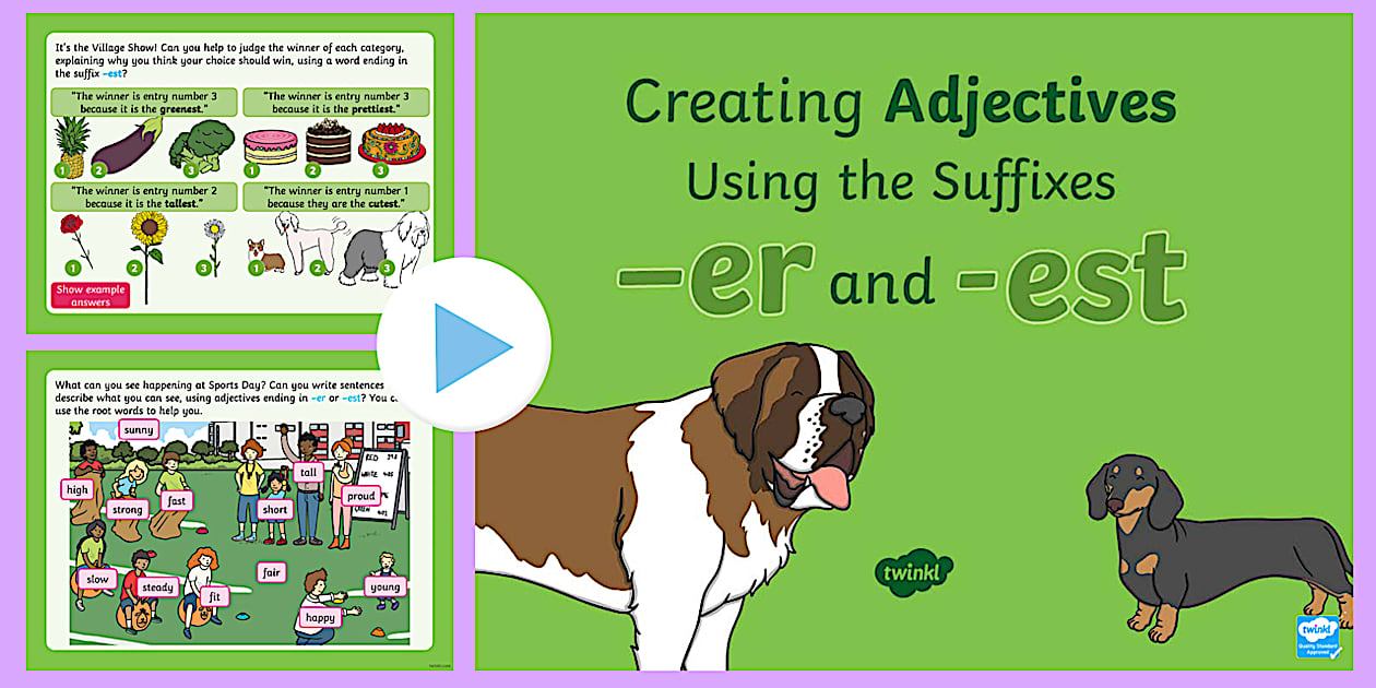 Year 2 Adding er and est PowerPoint (teacher made) - Twinkl