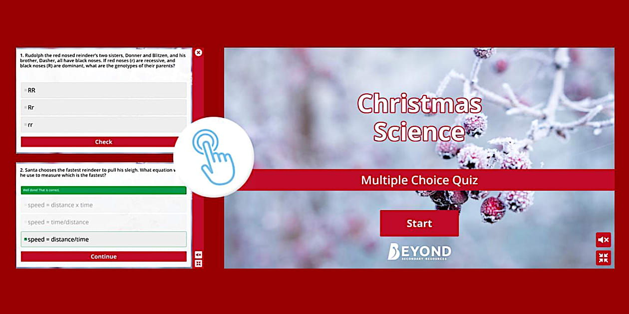 KS4 Christmas Science Interactive Multiple Choice Quiz