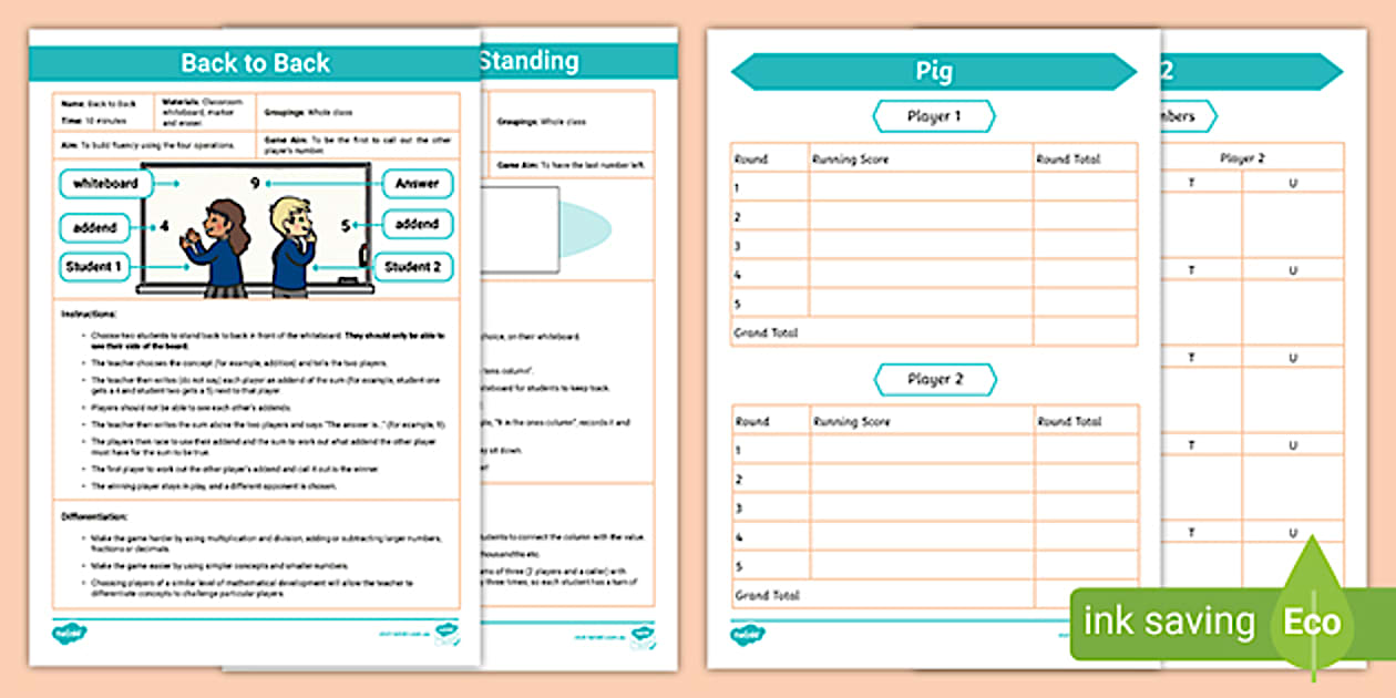 Quick Maths Warm-Up Games | F-2 Australian Learning Resource