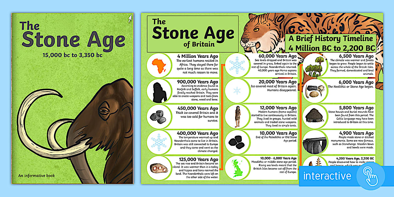 The Stone Age History ebook (teacher made) - Twinkl