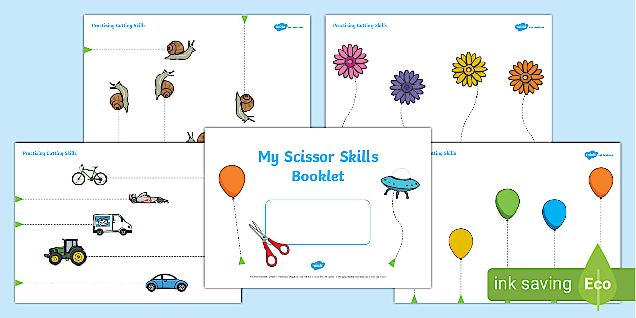 👉 Cutting Fine Motor Skills Activity Worksheets | EYFS