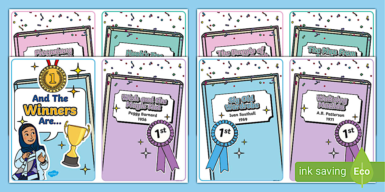 Book Of The Year Picture Book Display Photos (teacher made)