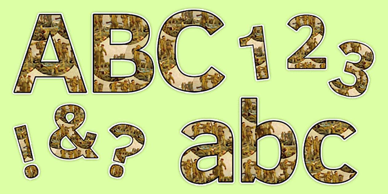Poetry of World War One Display Letters (teacher made)