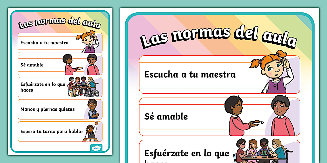 Póster: Las normas del aula | Twinkl (profesor hizo)
