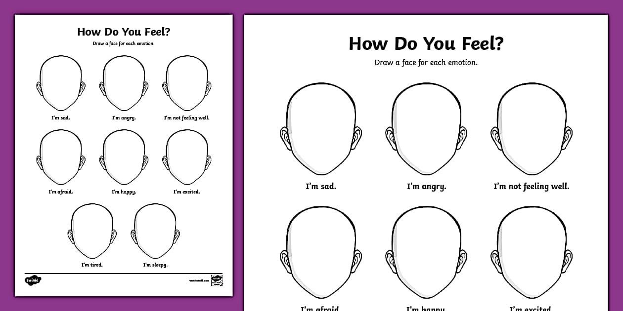 Emotions, Expressions, and Feelings SEL Worksheet for 3rd-5th Grade