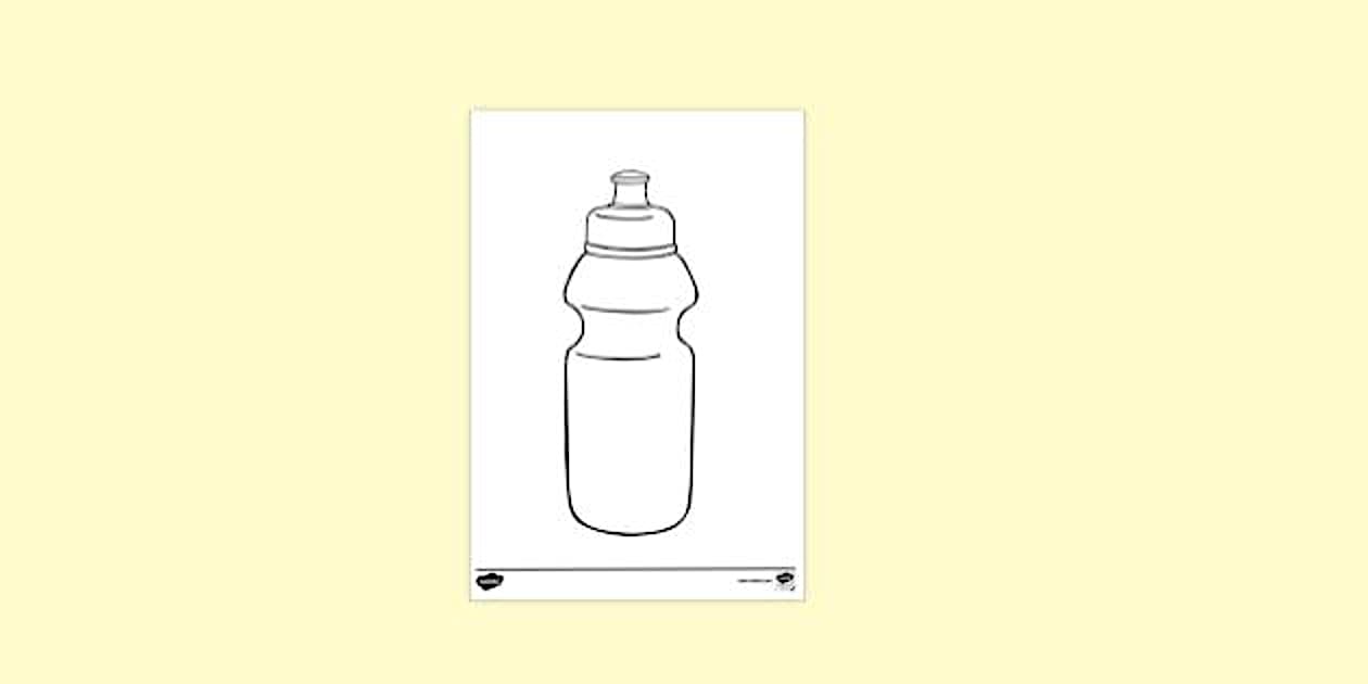 Water Flask Colouring Sheet | Colouring Sheets | Twinkl