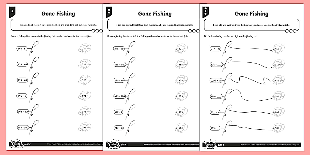 Adding and Subtracting Three-Digit Numbers and Ones, Tens and Hundreds