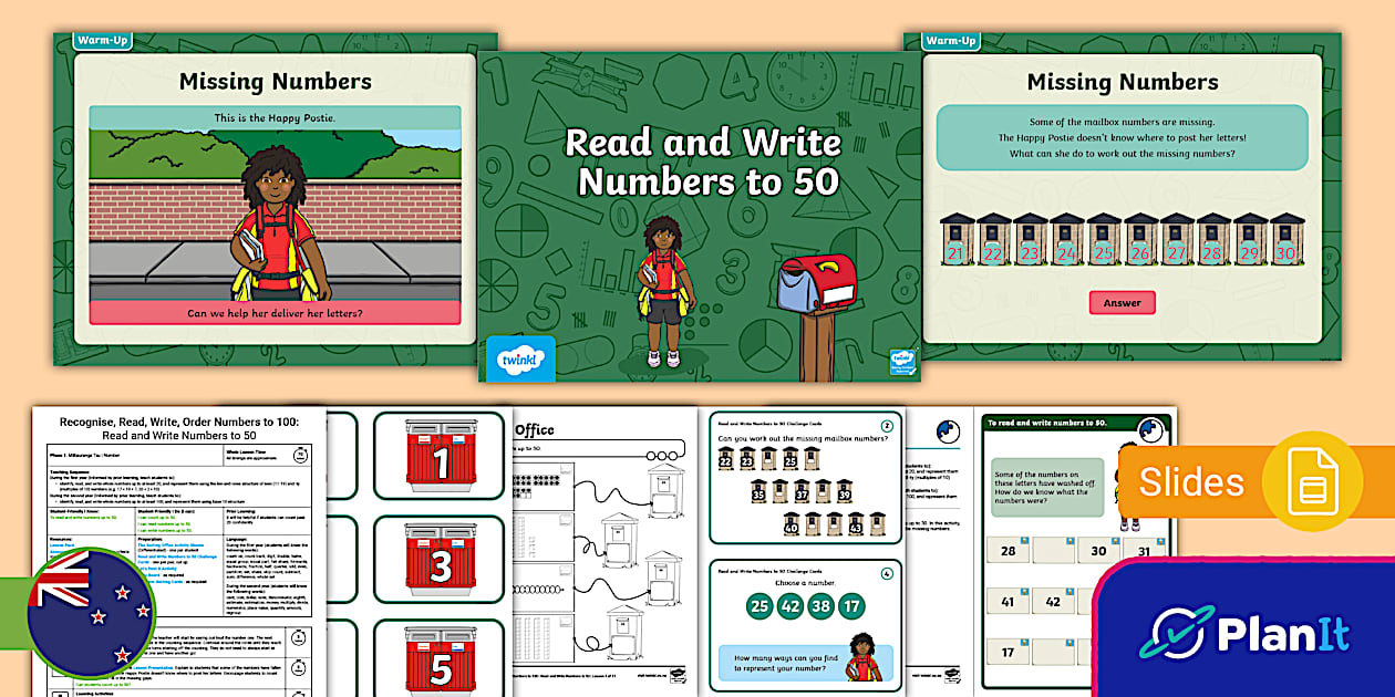 Phase 1 Number: Read and Write Numbers to 50 (teacher made)