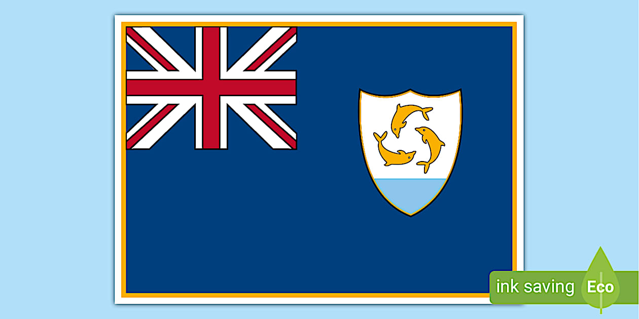 Anguilla Flag Poster | Display Items | Twinkl (teacher made)