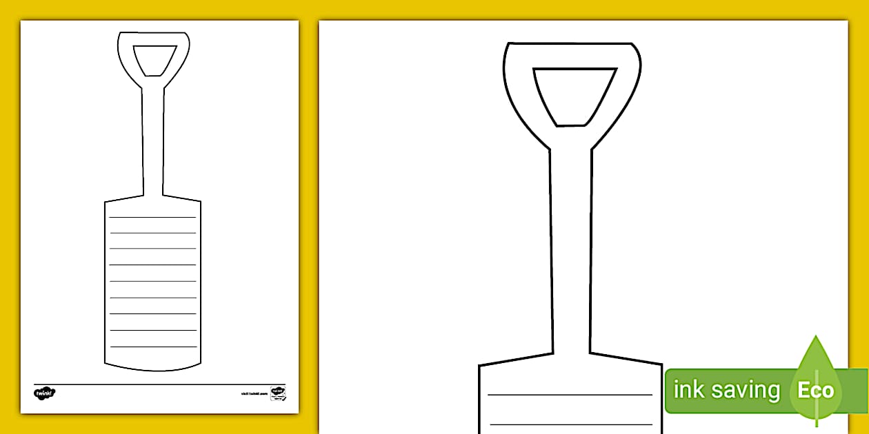 Spade Writing Template (teacher made) - Twinkl