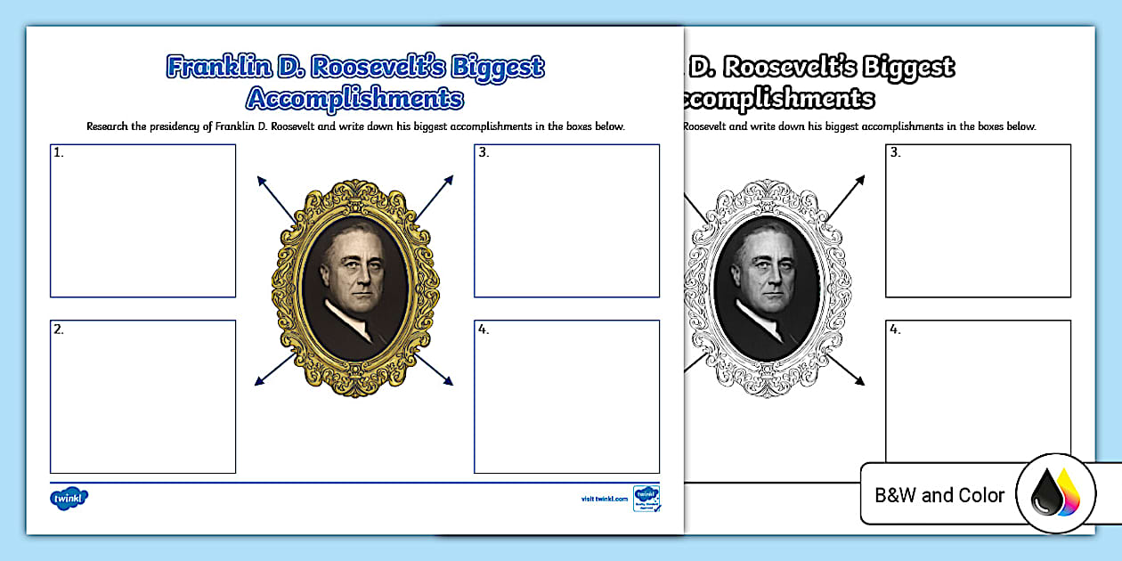 Franklin D. Roosevelt’s Accomplishments Graphic Organizer
