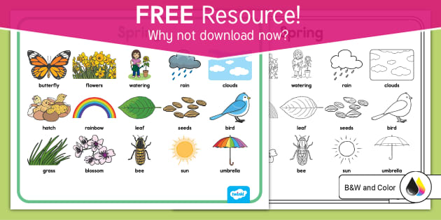 FREE Spring Word Mat | Educational Resources | Twinkl USA