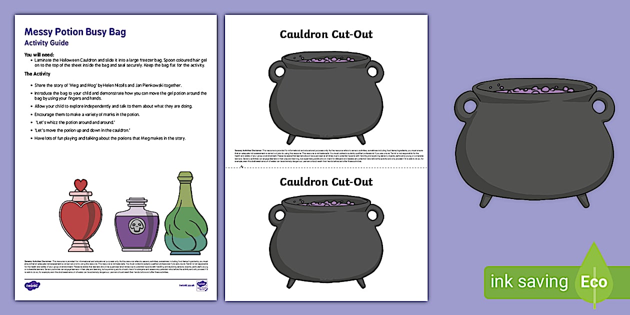 Messy Potion Busy Bag Resource Pack for Parents - Twinkl