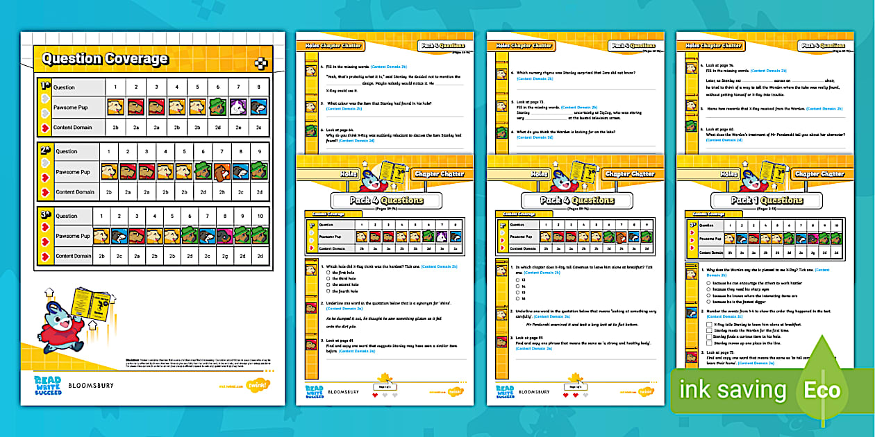 FREE! - Holes Chapter Chatter Pack 4 [UKS2] (Teacher-Made)