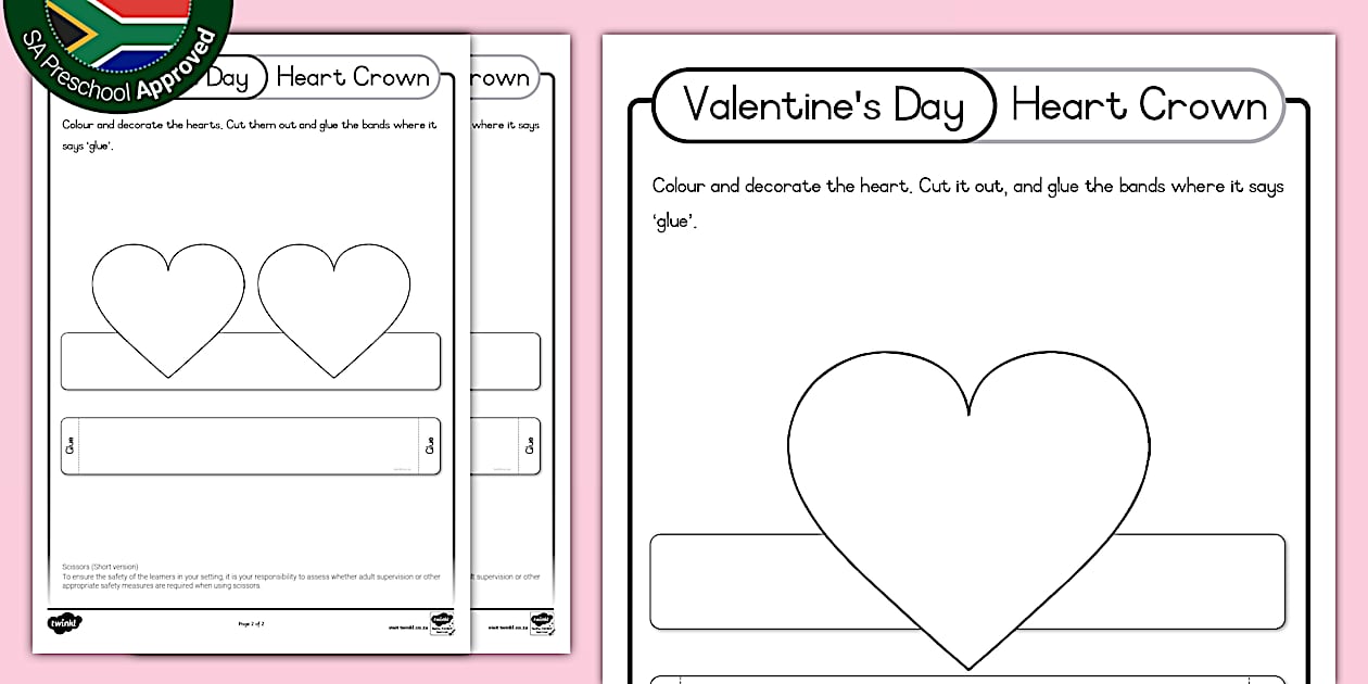 Preschool: Valentine's Day: Heart Crown (Teacher-Made)