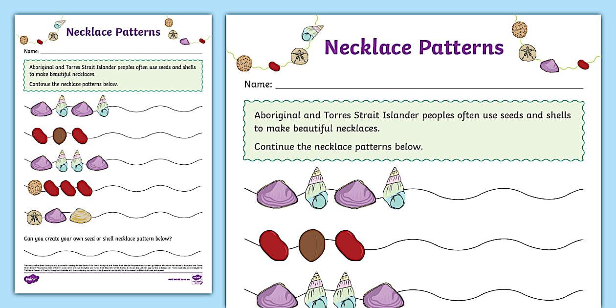 Necklace Patterns (teacher made) - Twinkl