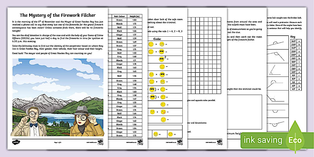 The Fireworks Filcher Maths Mystery
