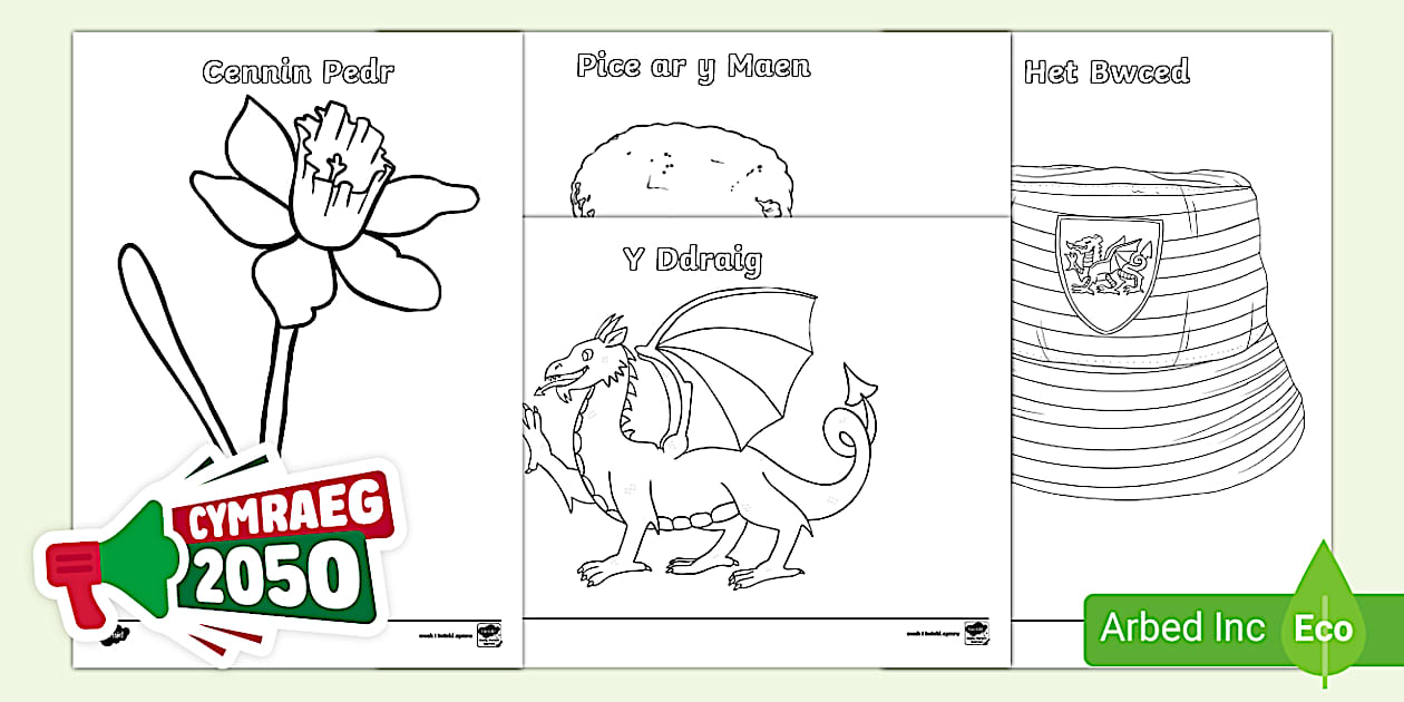 Welsh Colouring Pages | Twinkl Resources for teachers!