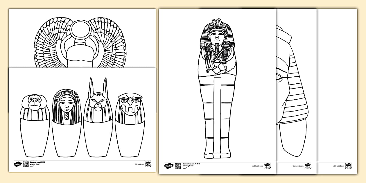 Ancient Egypt colouring pages | Twinkl (teacher made)