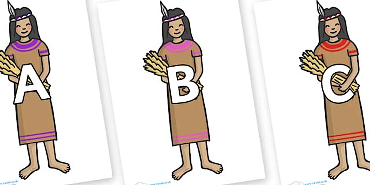 Cursive A-Z Alphabet on American Indian (teacher made)