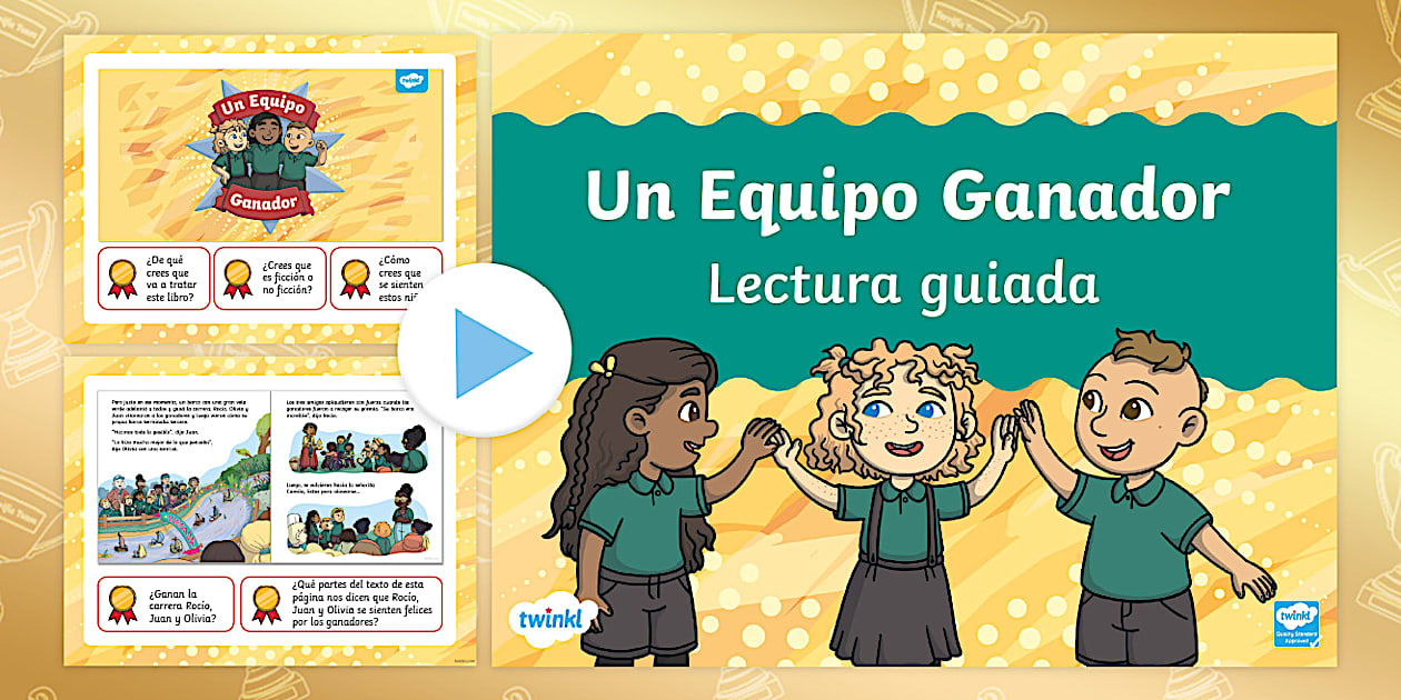 "Un equipo ganador" - Preguntas de lectura guiada - Twinkl