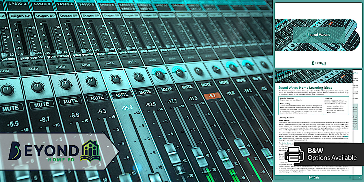 KS3 Science Home Learning Sound Waves (teacher made)