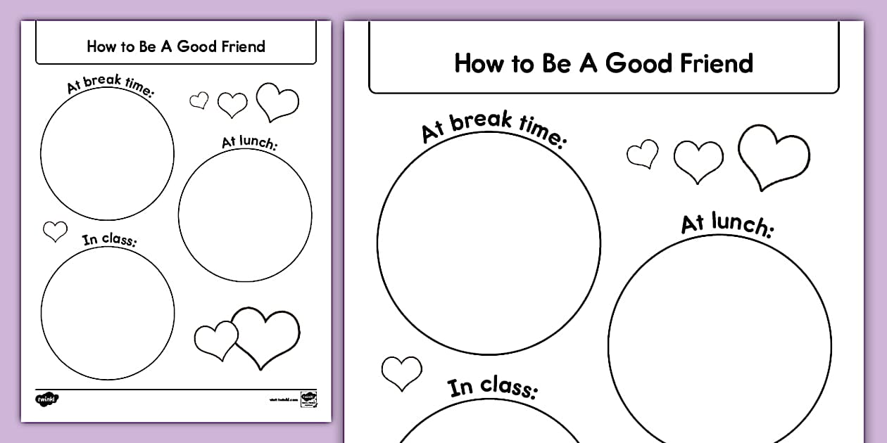 Good Friend Writing Template | How to Become a Better Friend