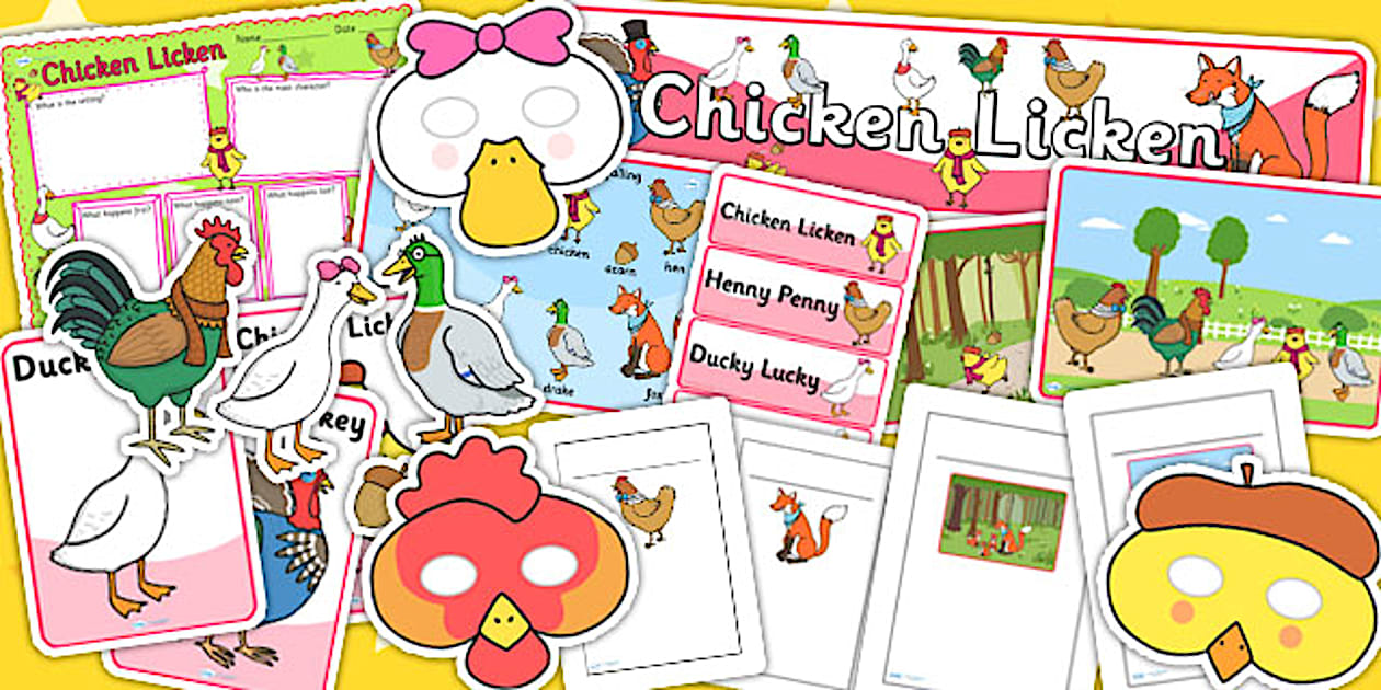 Chicken Licken Story Sack (Hecho por educadores) - Twinkl