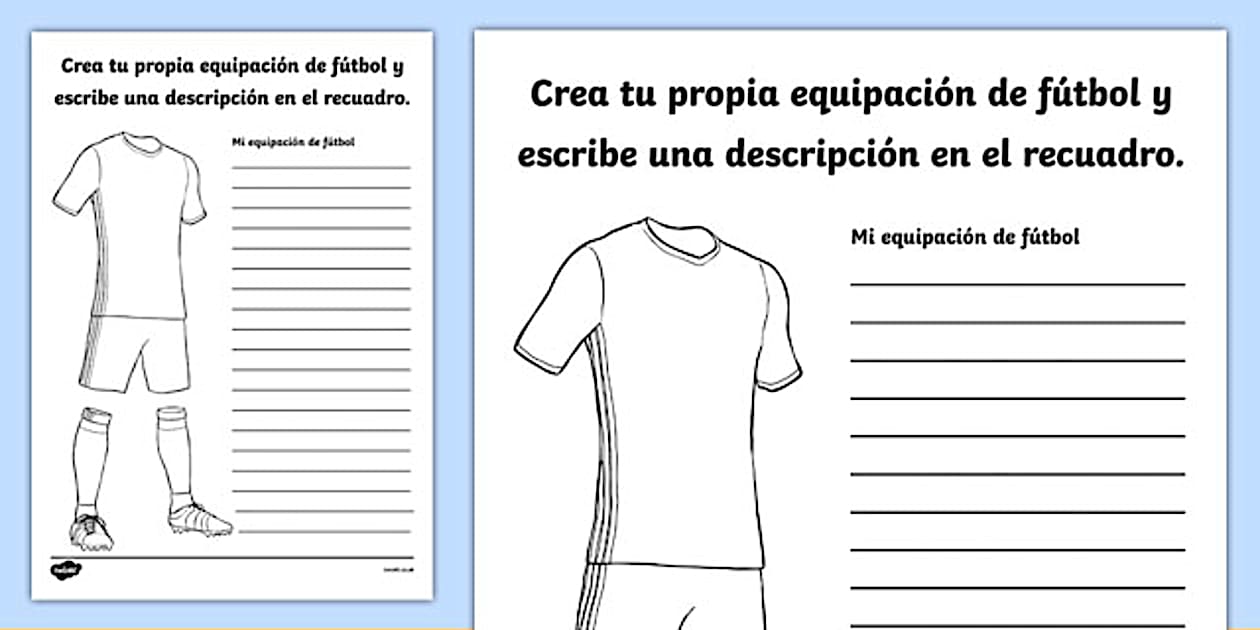Design a Football Strip Worksheet / Worksheet, worksheet