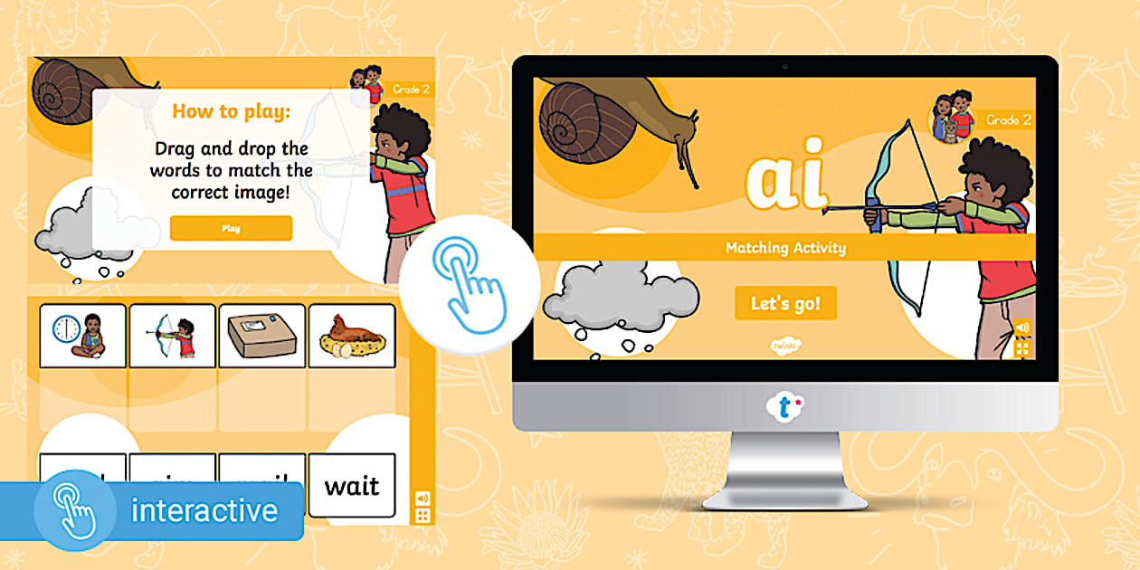 Grade 2 Phonics: ai Interactive Go! Game (teacher made)
