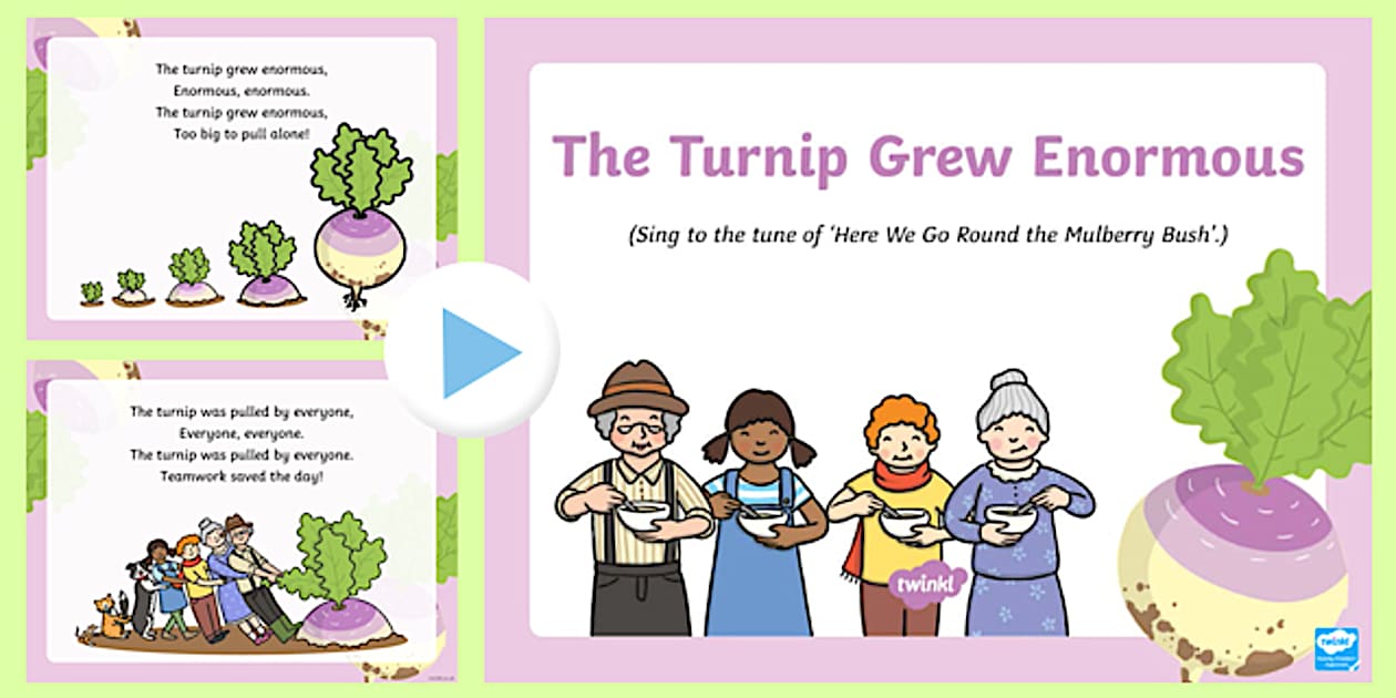 Turnip Grew Enormous Song PowerPoint - Twinkl