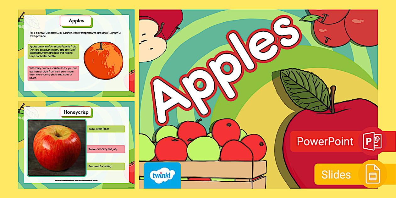 Apples PowerPoint & Google Slides for K-2nd Grade
