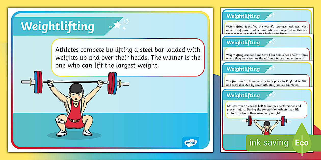 Weightlifting Display Facts (Hecho por educadores) - Twinkl