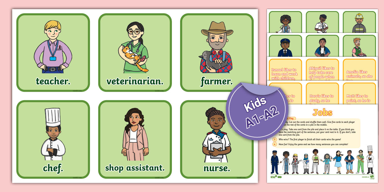 Twinkl ESL Jobs Matching Game (teacher made) - Twinkl