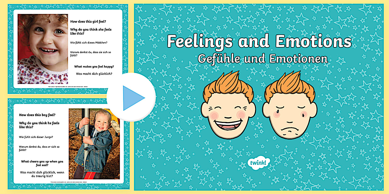 Feelings and Emotions PowerPoint English/German - EAL, German, silly billy
