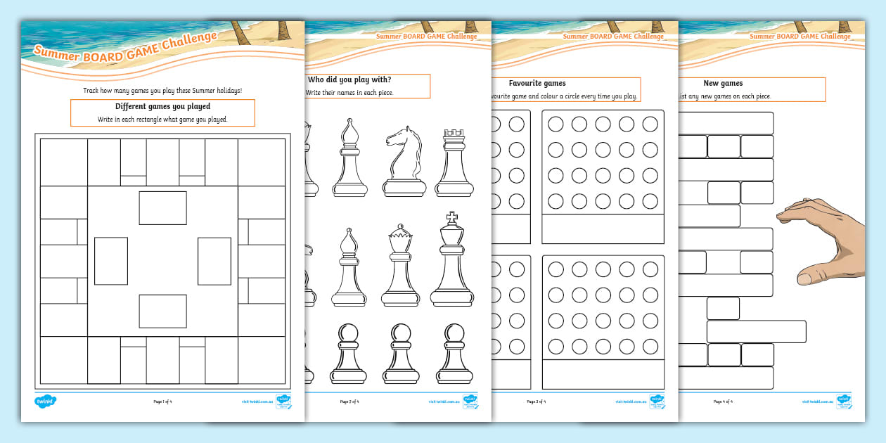 Summer Board Game Challenge (teacher made) - Twinkl