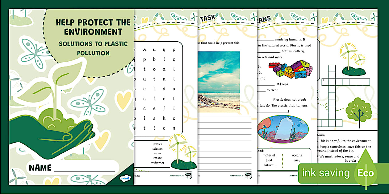 Solutions to Plastic Pollution Activity Booklet F-2 - Twinkl
