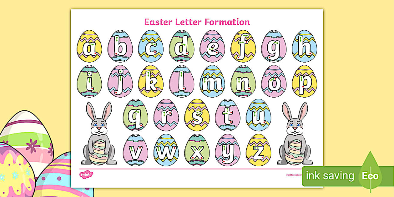 Easter Letter Formation Worksheet (teacher made) - Twinkl